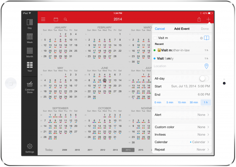 V Calendar - instalseamint