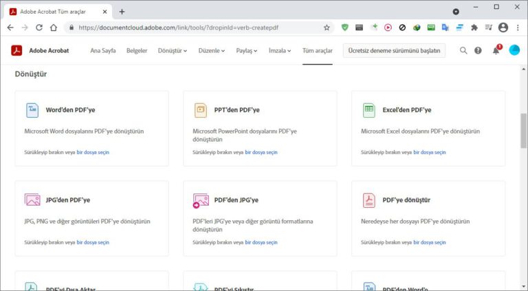 Adobe Acrobat Web'e hayat kolaylaştıran PDF araçları eklendi ...